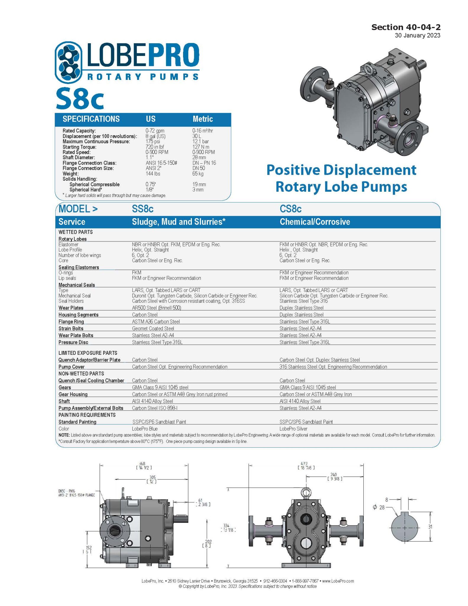Pump Specification Sheets - LobePro