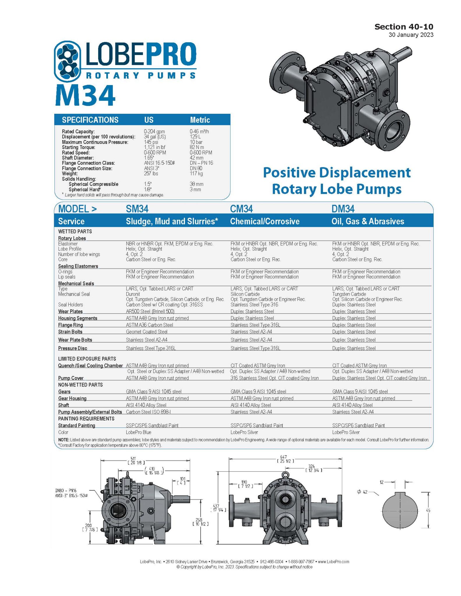 Pump Specification Sheets - LobePro