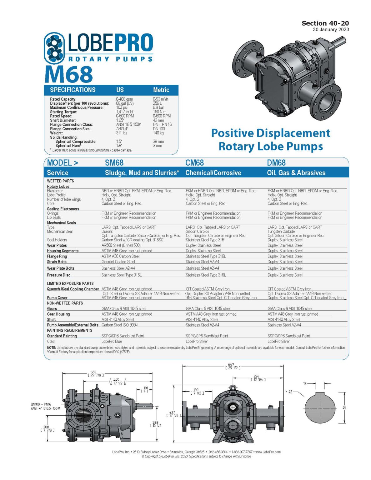Pump Specification Sheets - LobePro