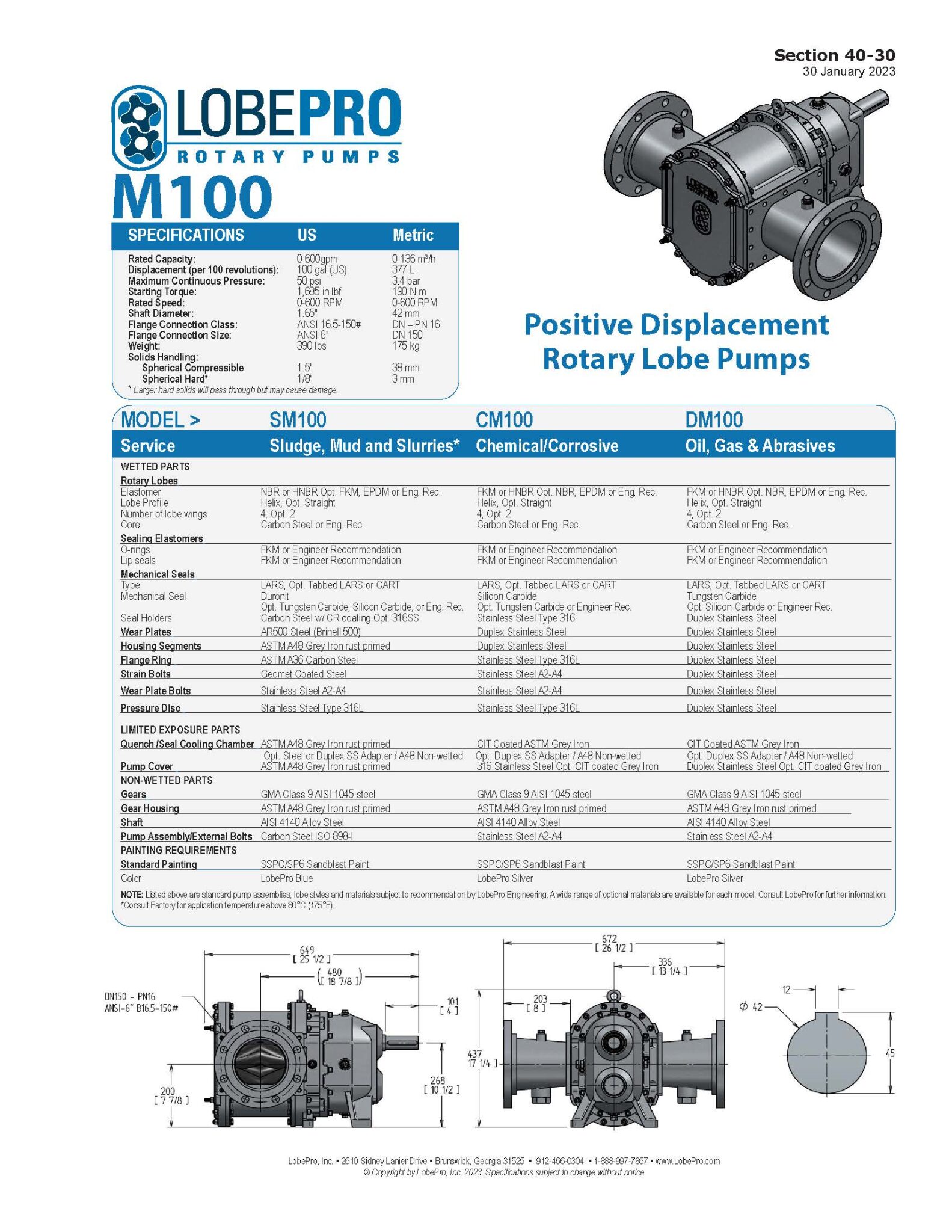 Pump Specification Sheets - LobePro